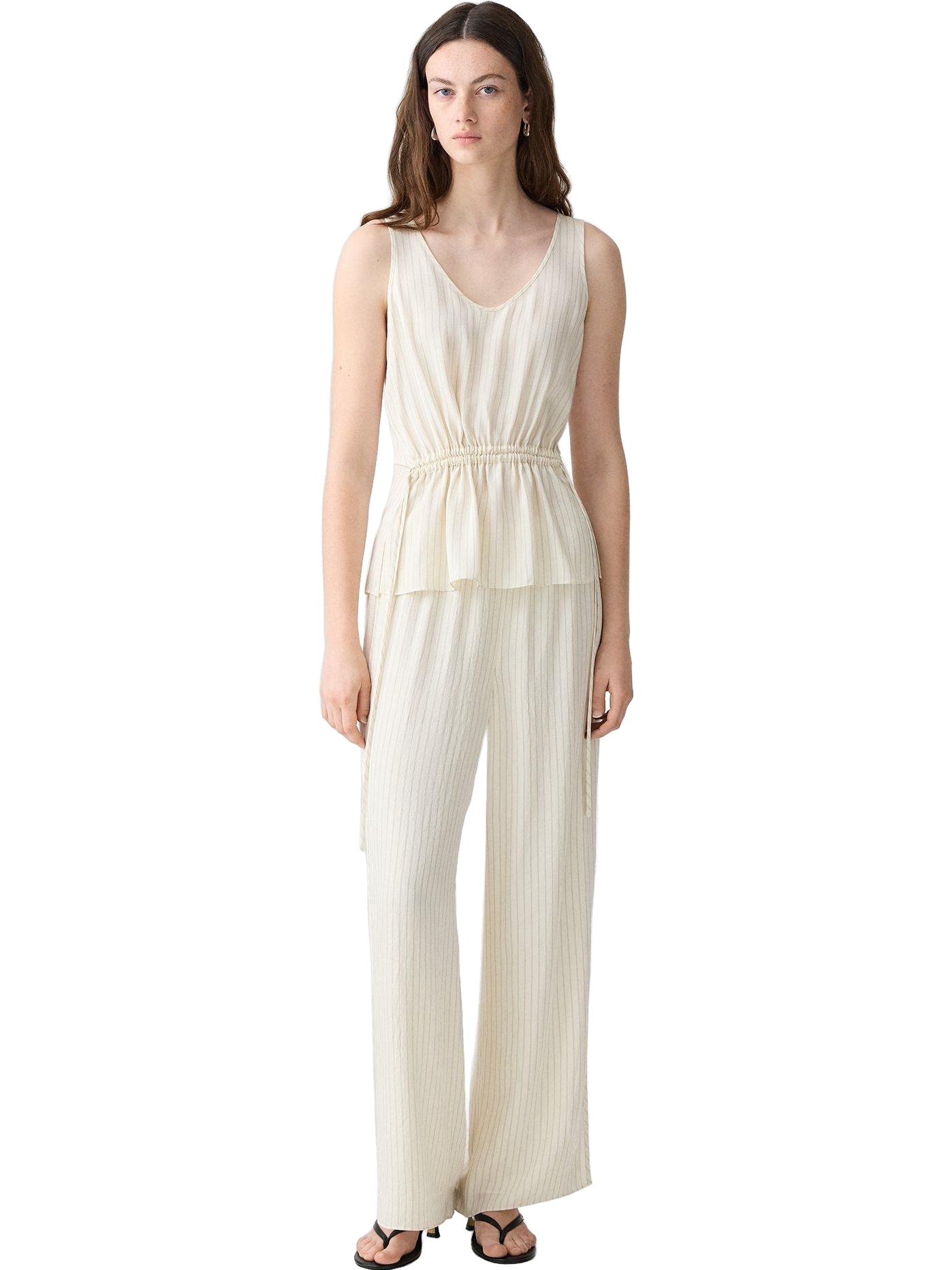 THEORY Vented Pull-On Pant in Washed Stripe